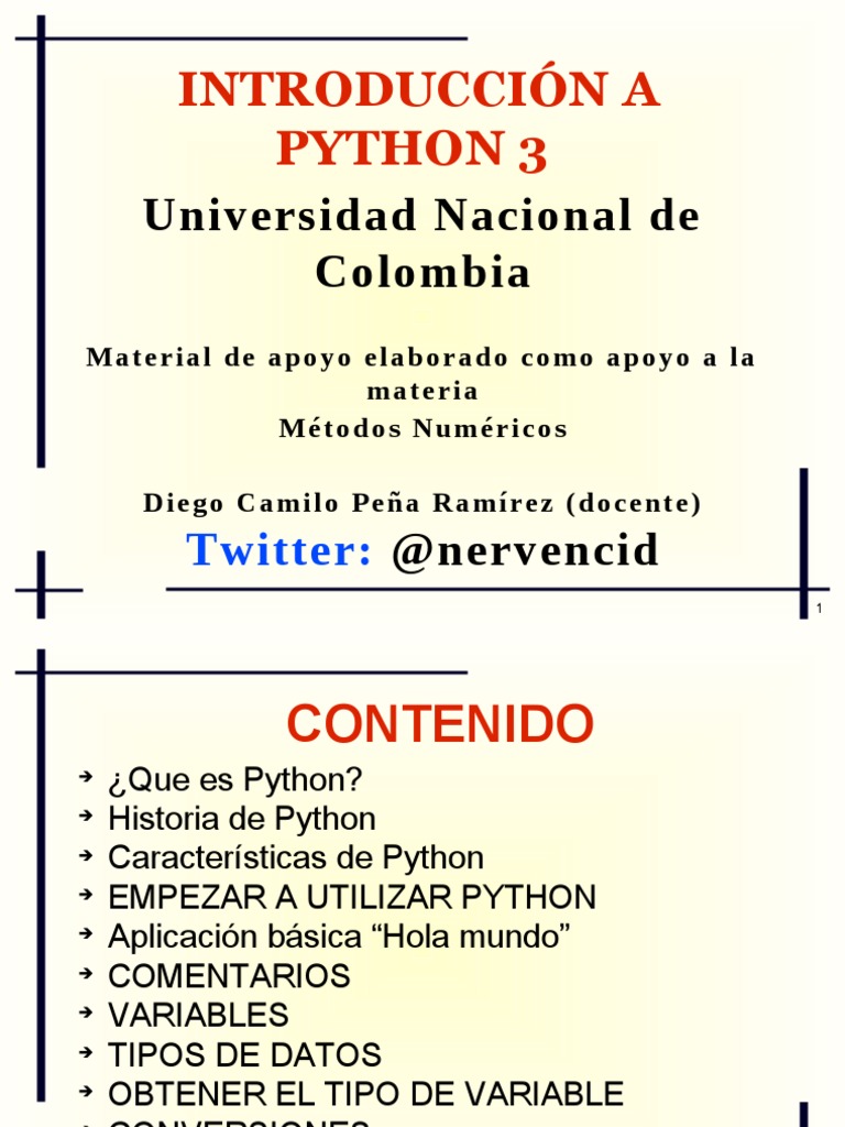 Introduccion A Python 3 | PDF | Objeto (informática) | Python (lenguaje ...