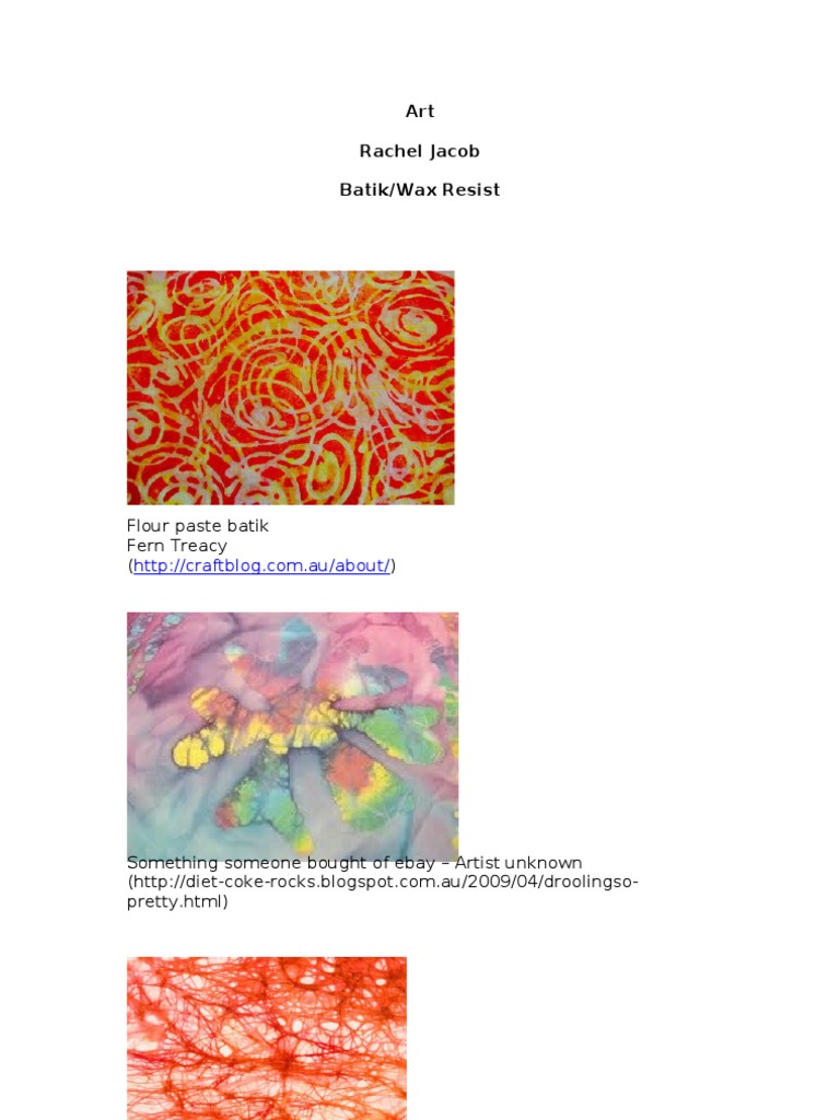 Batik and Hand Dyed Art Techniques | PDF