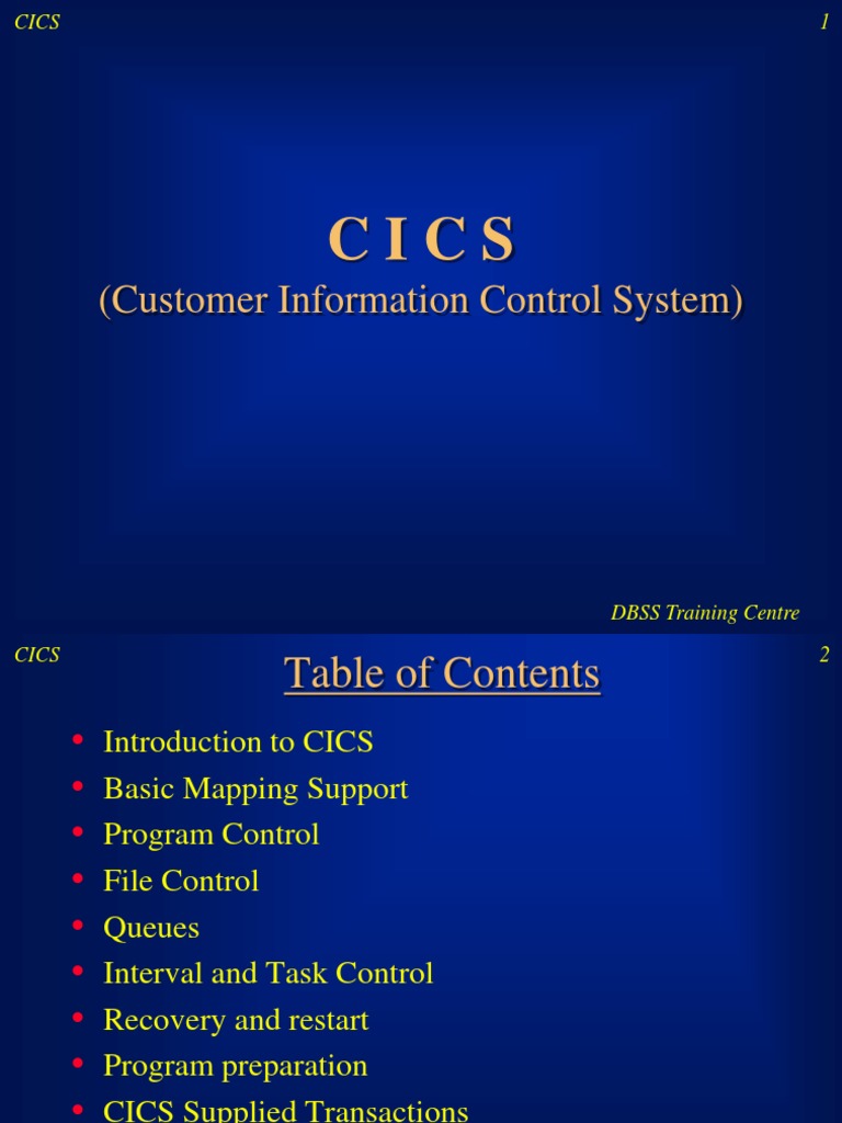 CICS | PDF | Operating System Technology | Data