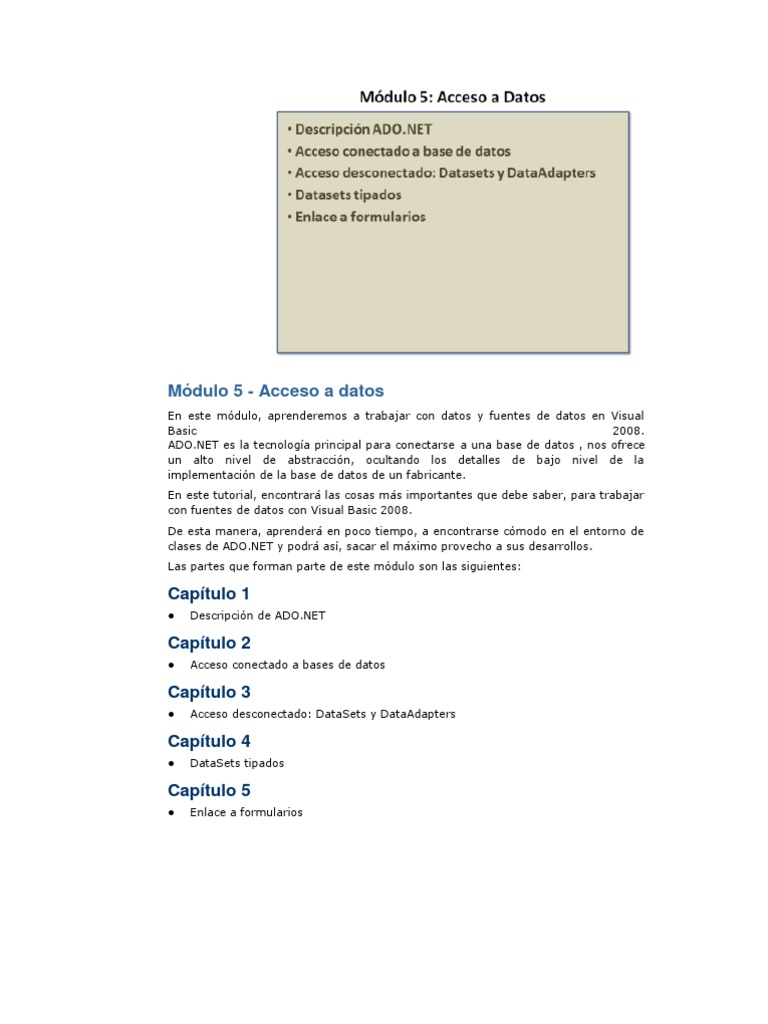 Modulo5 Acceso A Datos PDF | PDF | Métodos y materiales de enseñanza