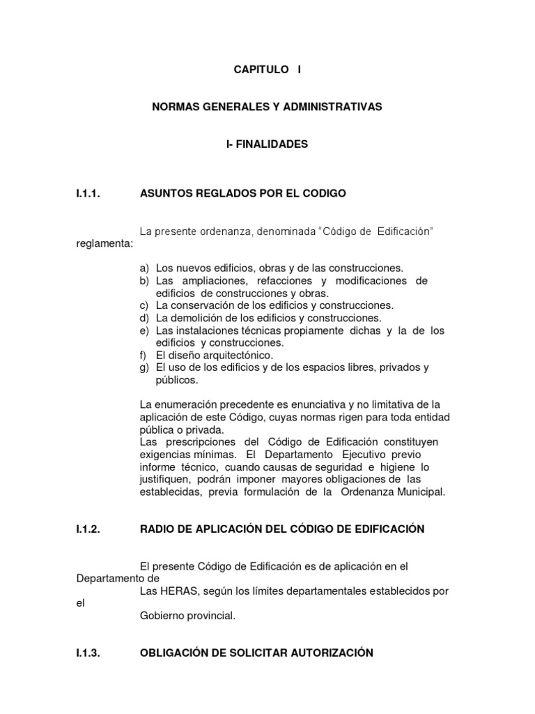 Codigo de Edificacion Las Heras | PDF | Arquitecto | Calle