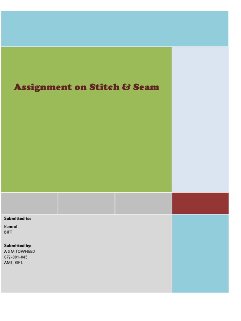 Stitch and Seam Basics in Garment Construction | PDF | Seam (Sewing ...