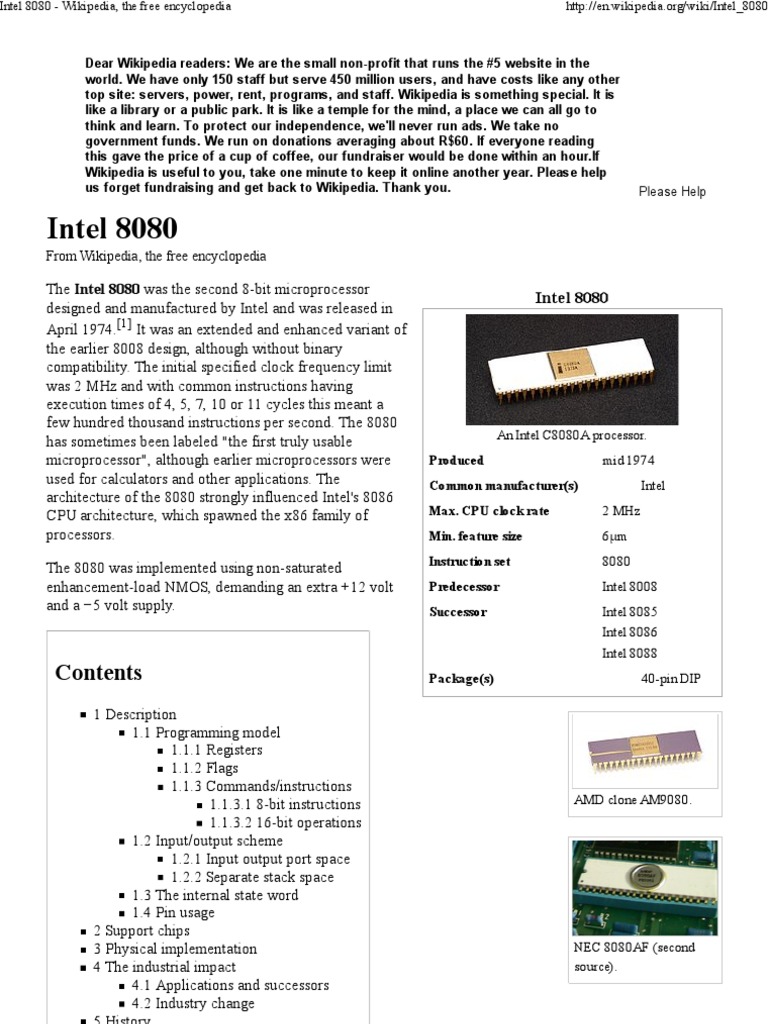 intel+8080 | Electronics | Digital Electronics