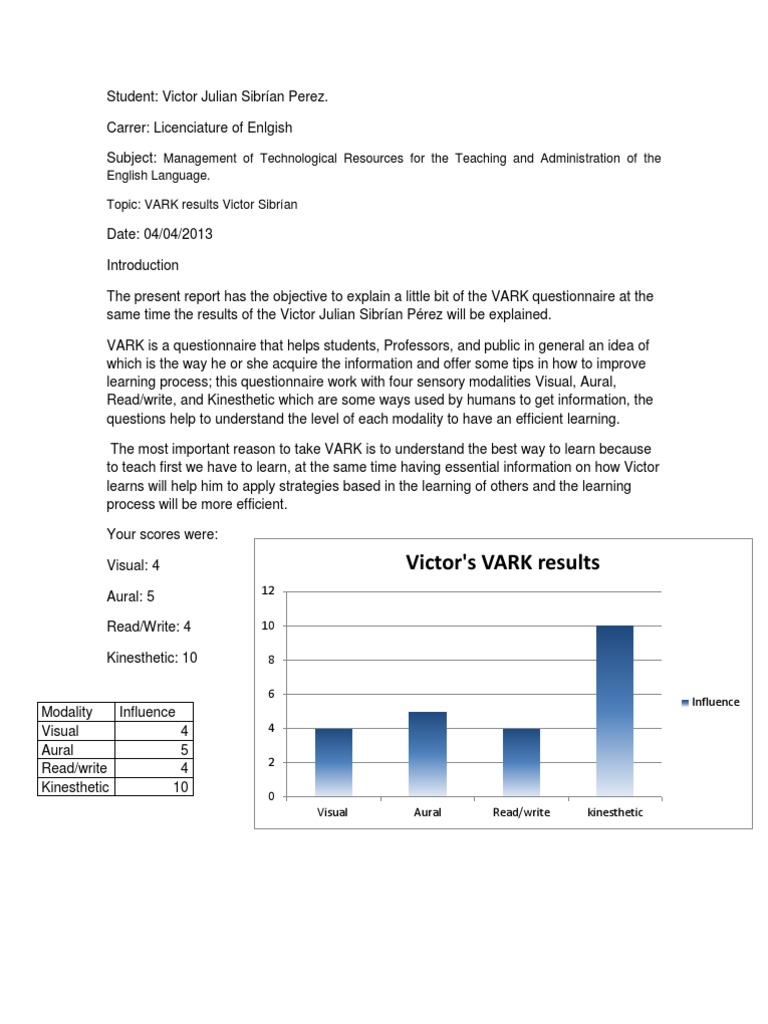 VARK.pdf | Learning | Test (Assessment)