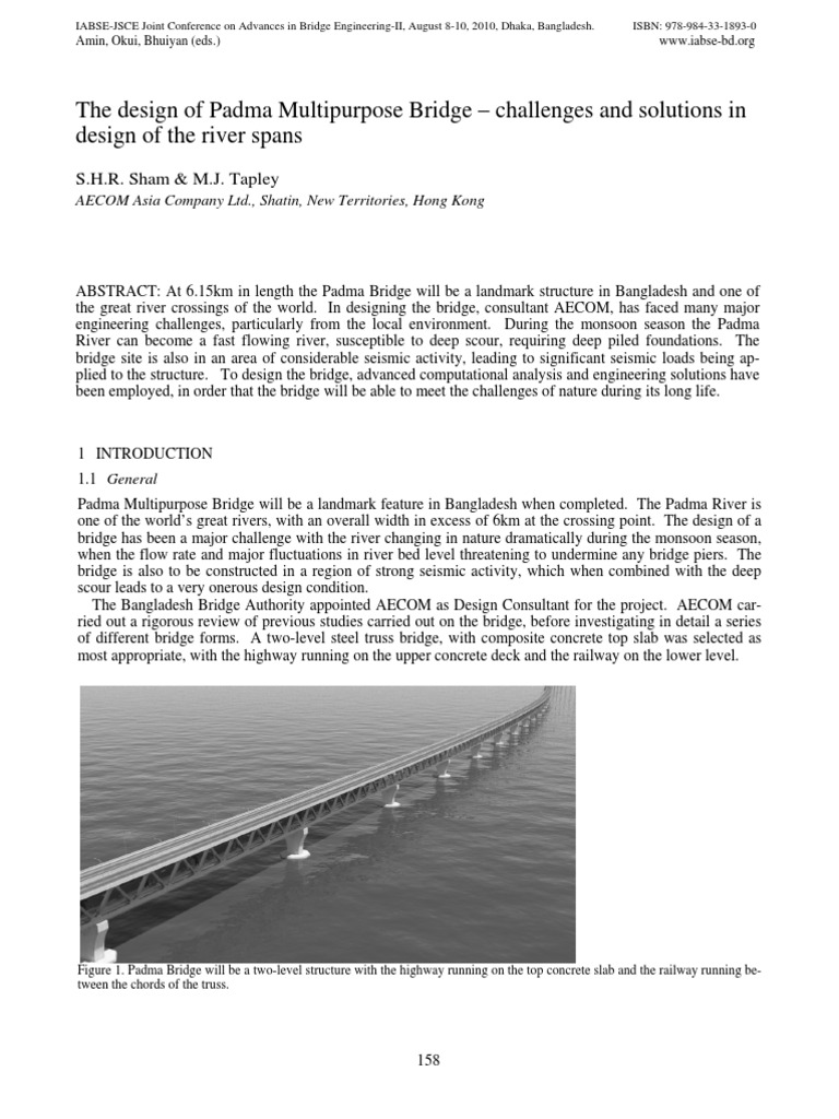 The Design of Padma Multipurpose Bridge - Challenges and Solutions ...