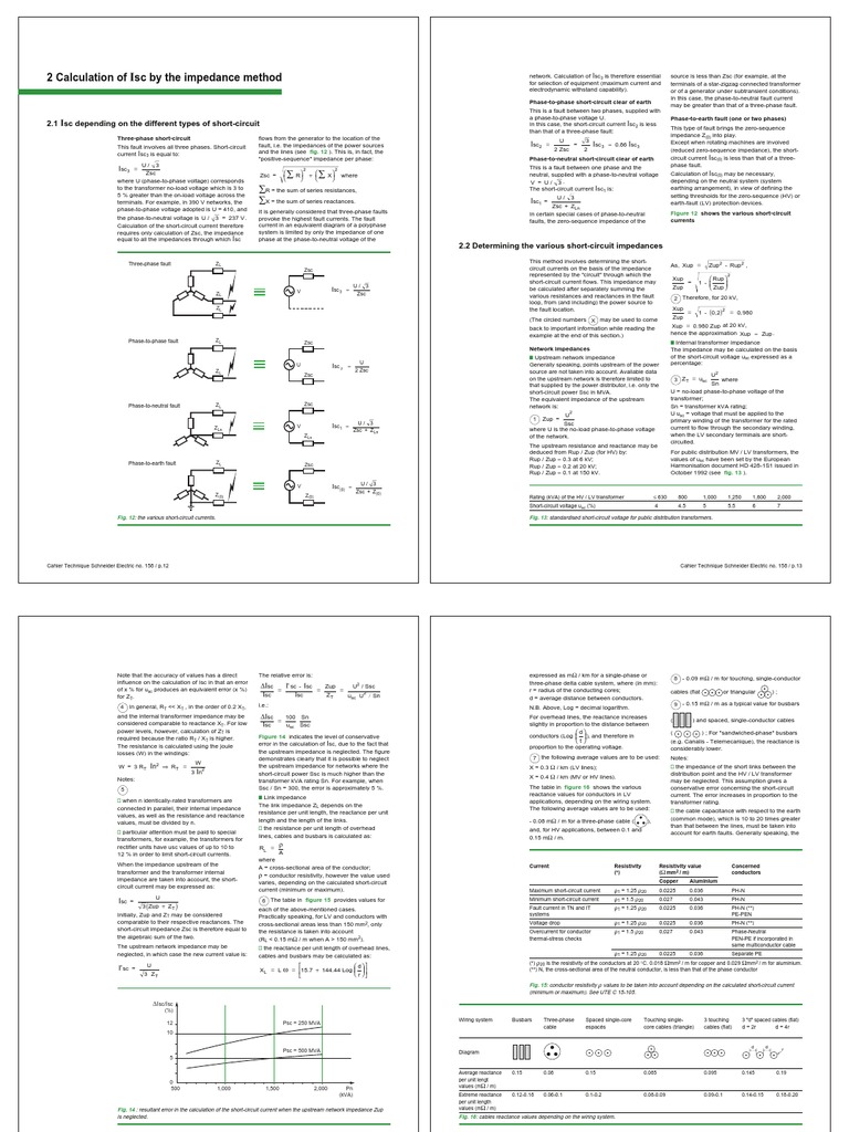 Short Circuit Calculation | PDF | Electrical Impedance | Transformer