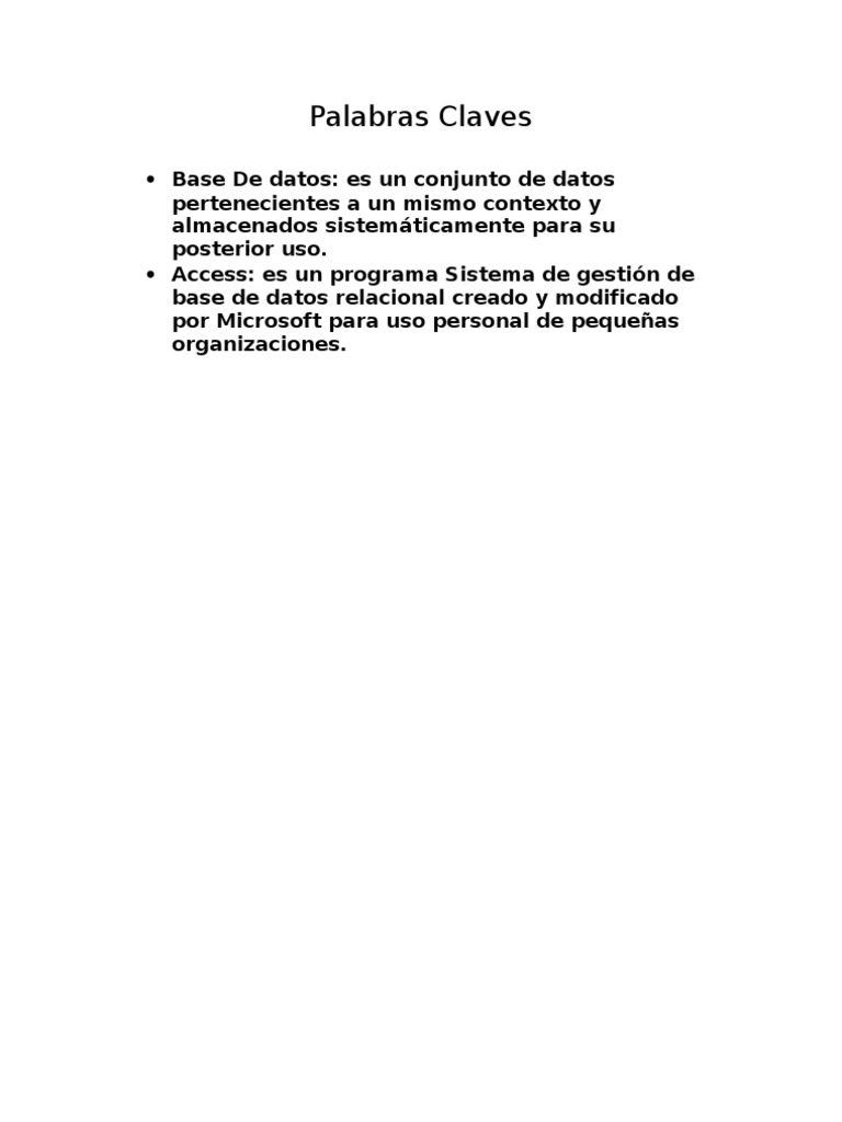 Palabras Claves | PDF