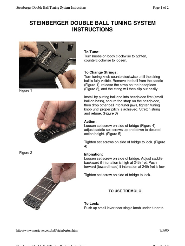 Steinberger Bridge Setups | PDF