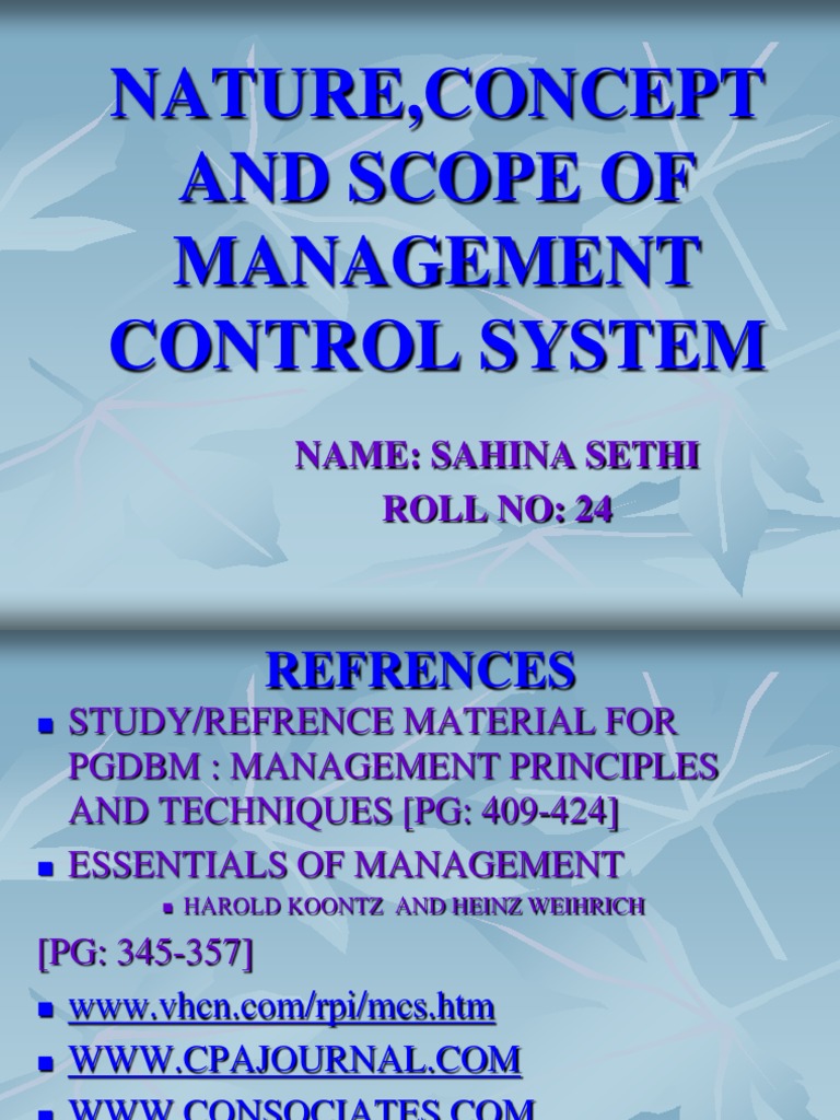Nature Concept & Scope of MCS | PDF | Emergence | Systems Science