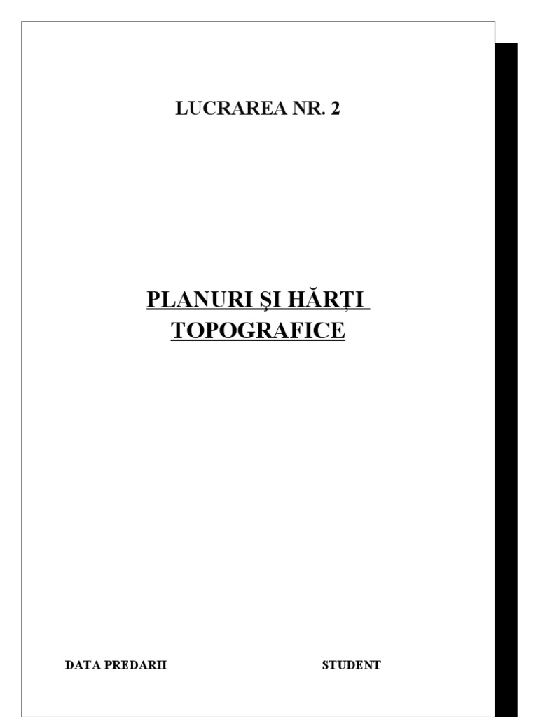 Planuri Si Harti Topografice