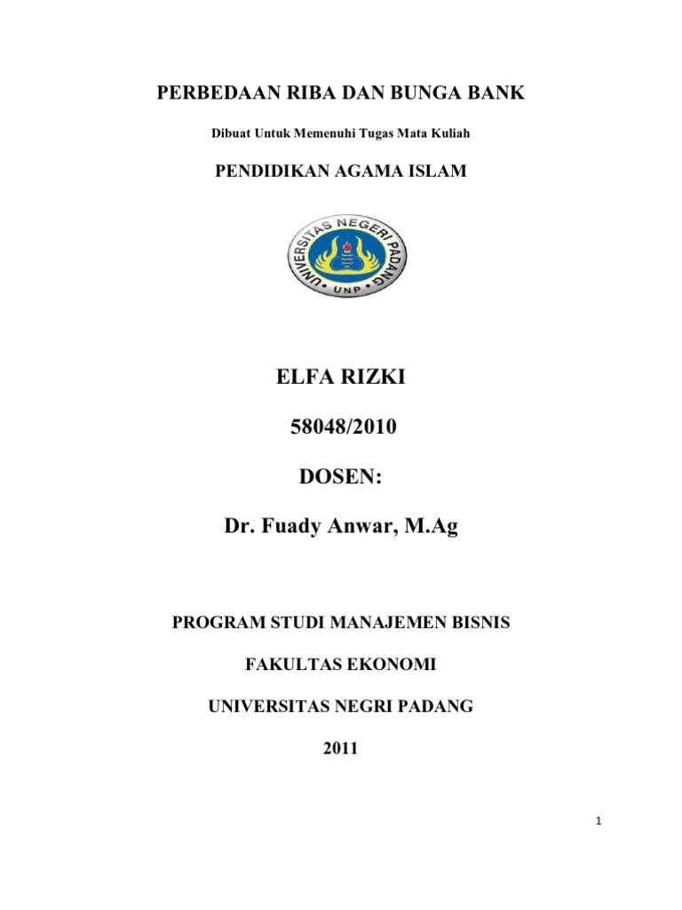 Perbedaan Riba Dan Bunga Bank | PDF