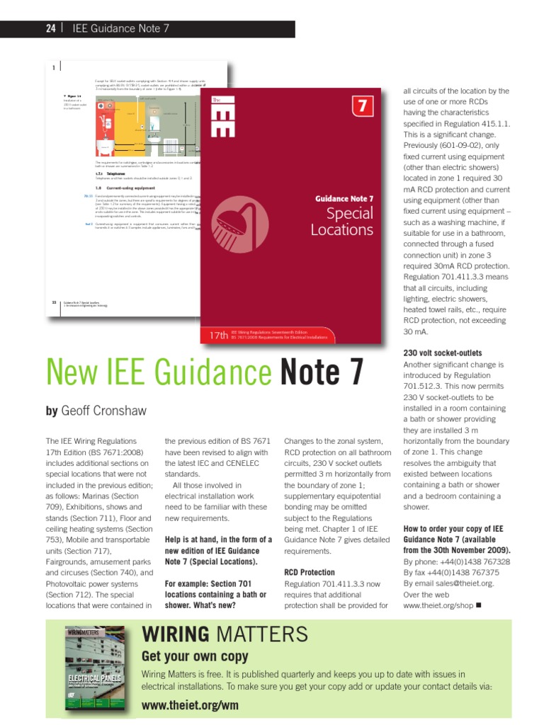 2009 33 Winter Wiring Matters Guidance Note 7 | PDF | Electrical Wiring ...
