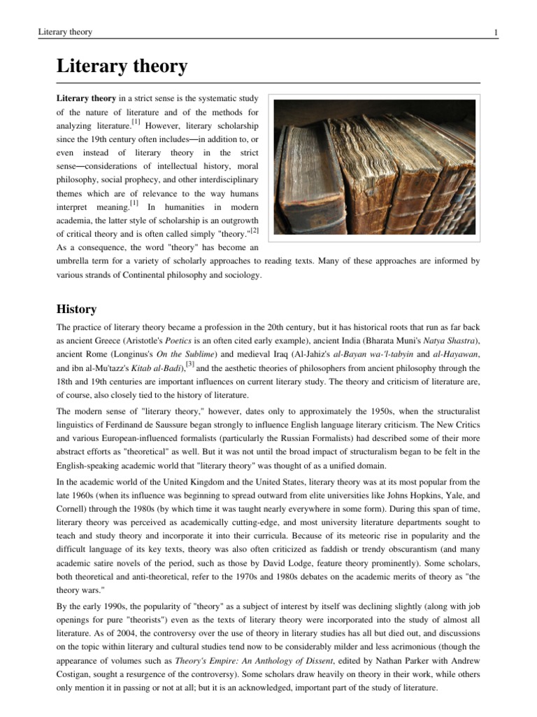 Literary Theory | PDF | Literary Theory | Non Fiction Literature