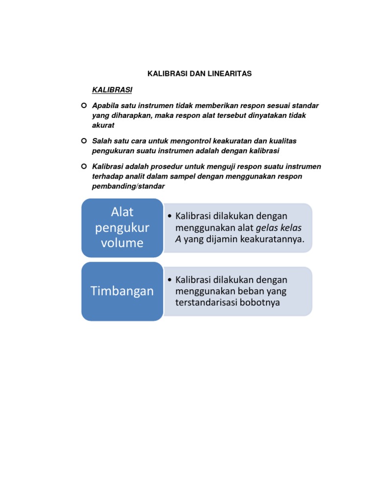 Kalibrasi dan Linearitas Instrumen Analitik | PDF | Metode & Bahan Ajar