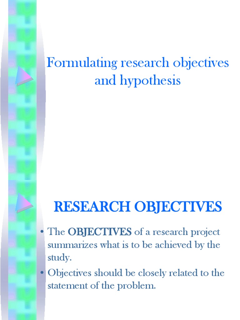 Research Objectives and Hypotheses Explained | PDF | Hypothesis ...