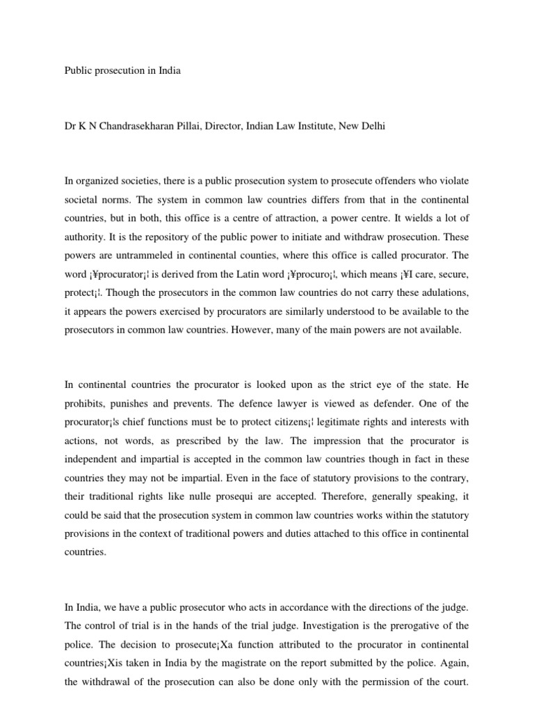 Public Prosecution in India | PDF | Prosecutor | Supreme Courts