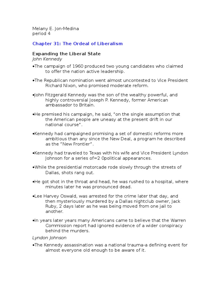 Alan Brinkley American History Chapter 31 Outline | PDF | Vietnam War ...