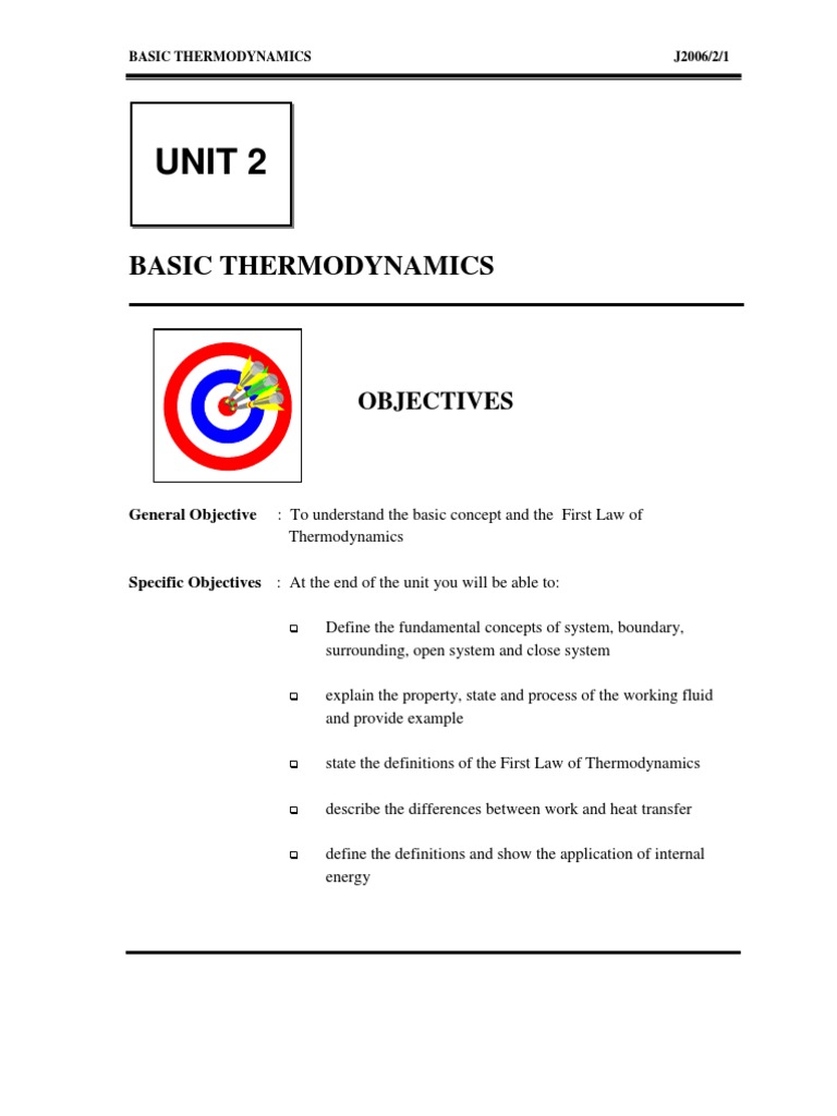 Unit 2: Basic Thermodynamics | PDF | Heat | Thermodynamics