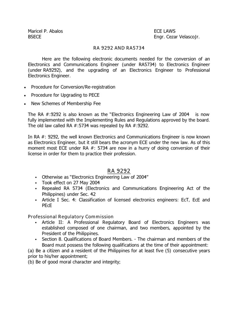 50402080-RA-9292 | Licensure | Professional Certification