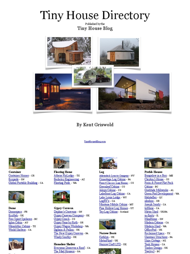 Tiny House Directory v3 | PDF | Log Cabin | Architectural Design