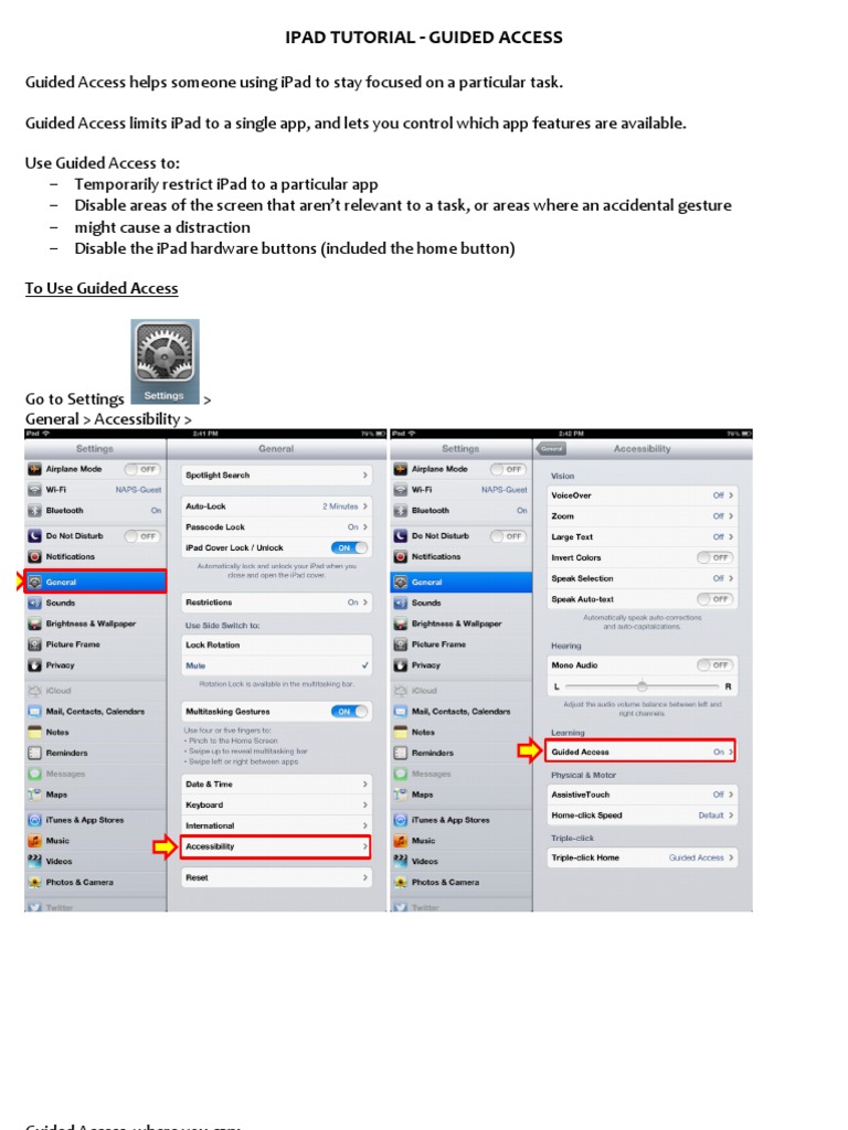 Guidedaccess Tutorial | PDF | Business | Technology & Engineering