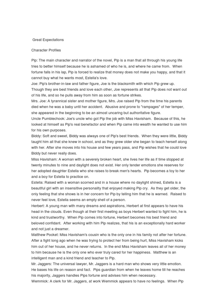 Great Expectations | PDF | Estella (Great Expectations) | Pip (South Park)