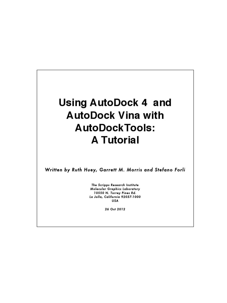 Autodock Tutorial Paso A Paso | PDF | Docking (Molecular) | Command Line Interface