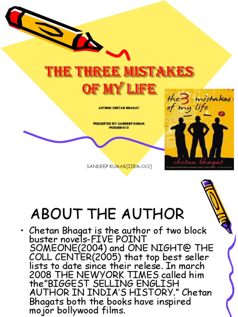 Chetan Bhagat's Three Mistakes Explained | PDF
