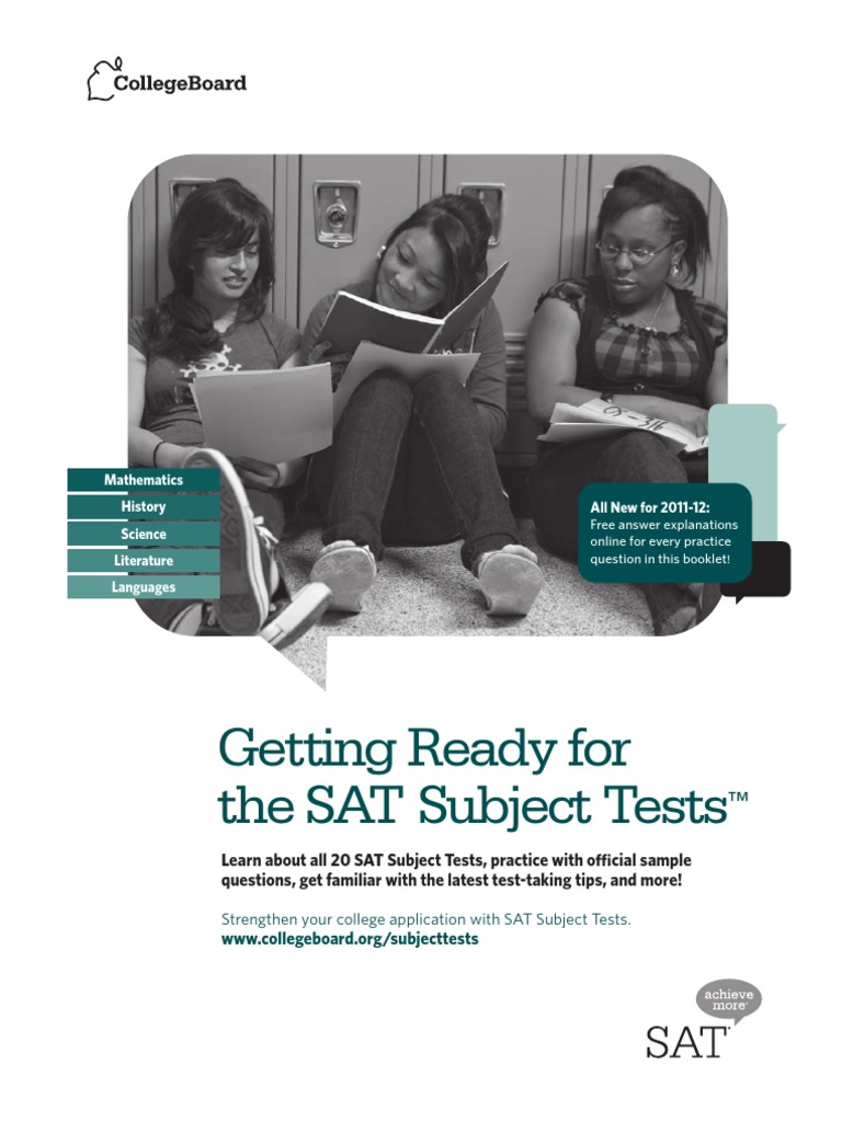 Sat Subject Tests Practice PDF | PDF | Sat | Advanced Placement