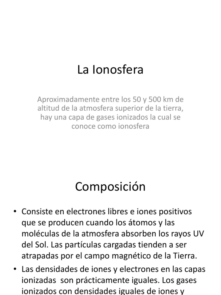 La Ionosfera | PDF | Ionosfera | Polarización (ondas)