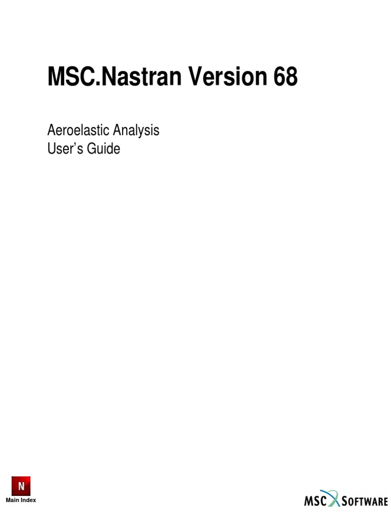 MSC - Nastran Version 68 Aeroelastic Analysis User's Guide | PDF ...