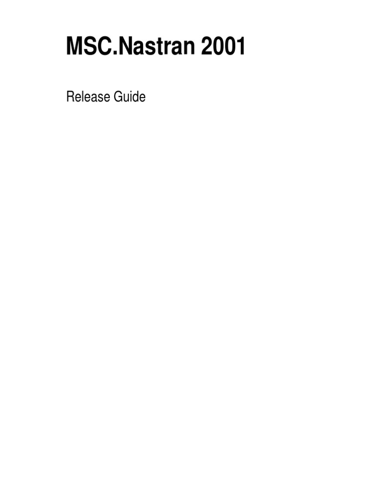 MSC - Nastran 2001 Release Guide | PDF | Eigenvalues And Eigenvectors | Sensitivity Analysis