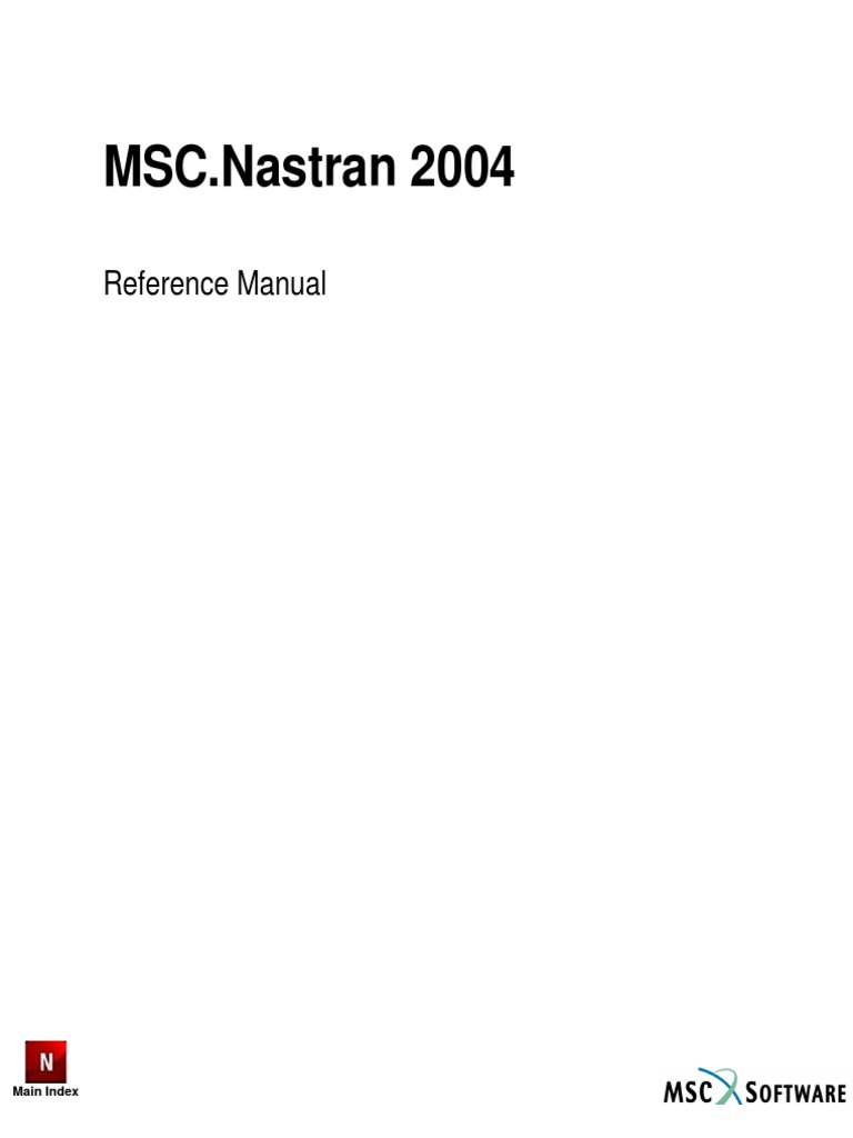 MSC - Nastran 2004 Reference Manual | PDF | Database Index | Nonlinear ...