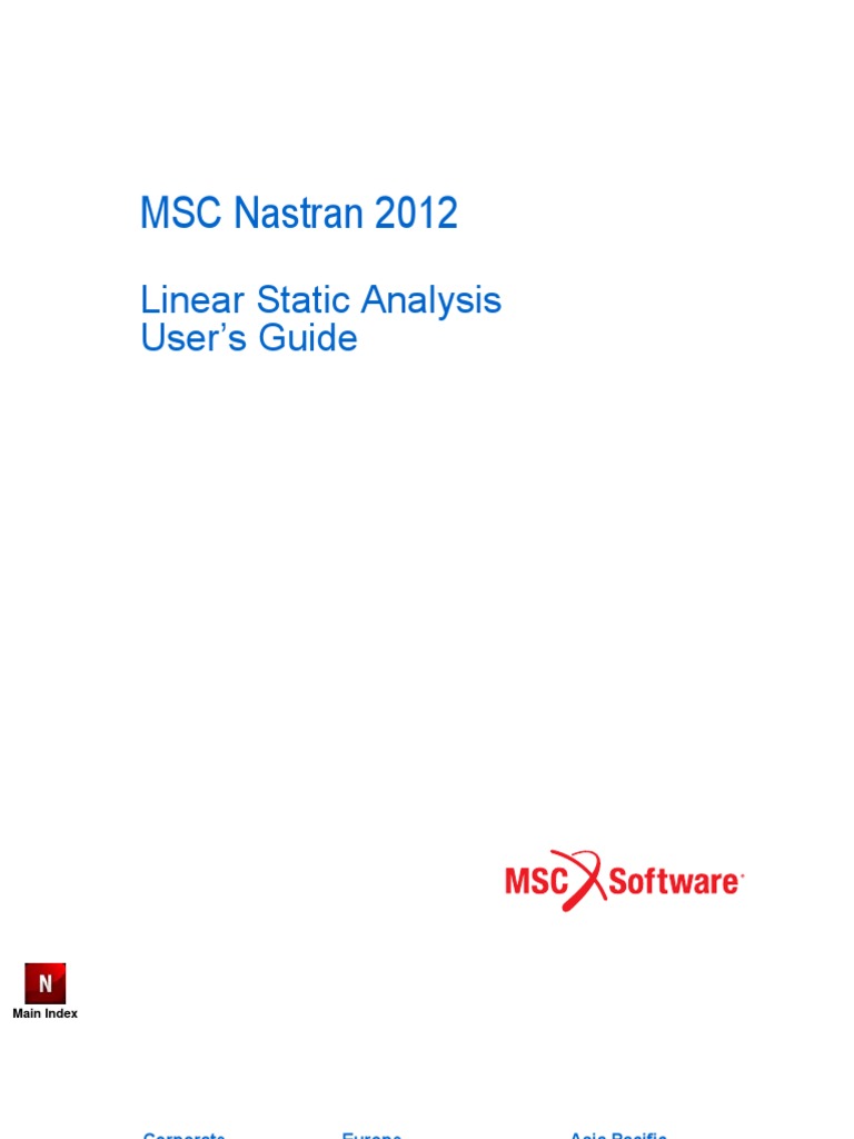 MSC Nastran 2012 Linear Static Analysis User's Guide | PDF | Structural ...