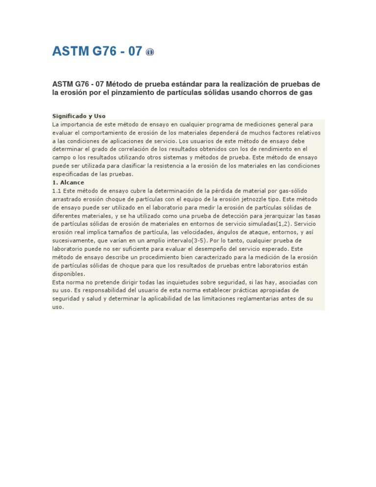 Astm G76 | PDF | Laboratorios | Science