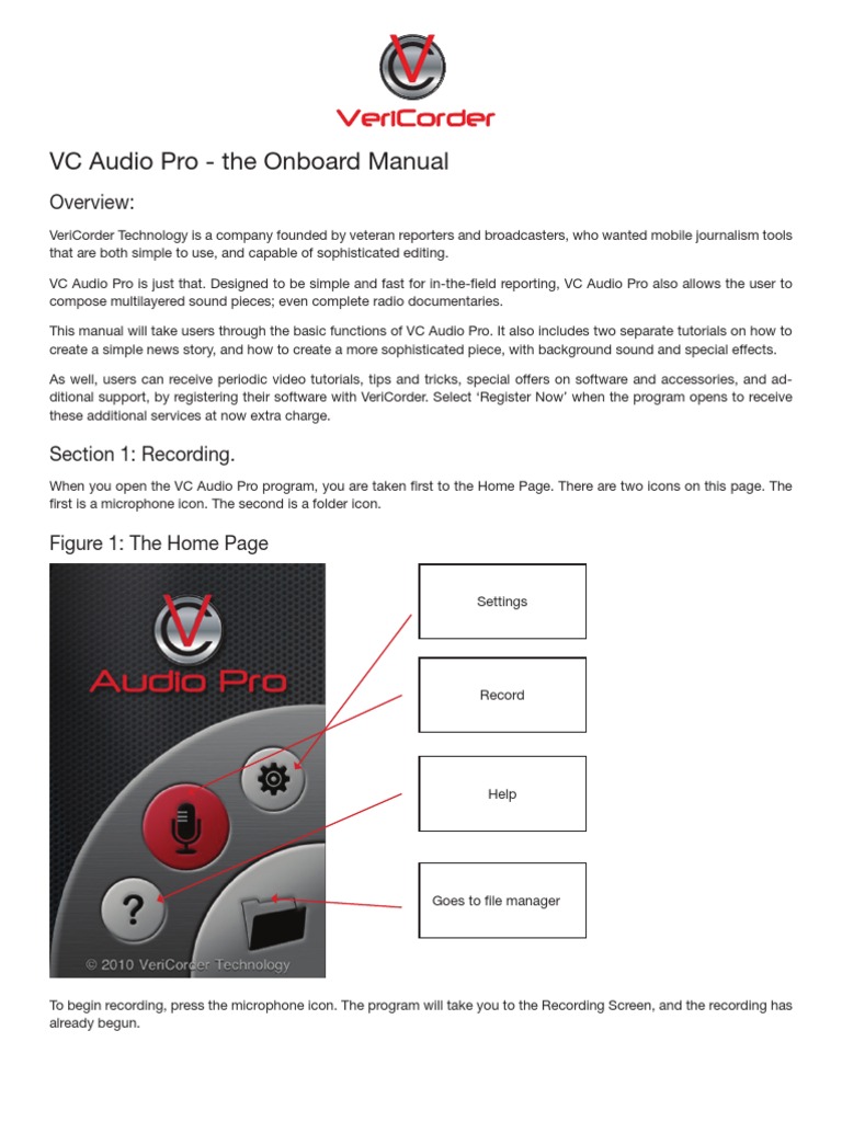 VC Audio Pro - The Onboard Manual: Overview | PDF | I Phone | File ...