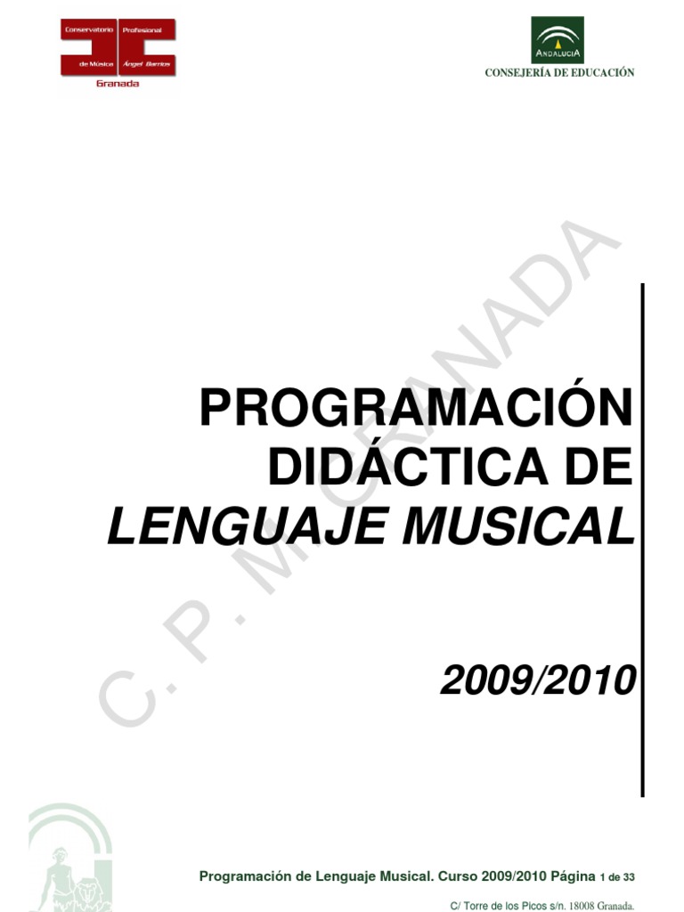 Programación Didáctica de Lenguaje Musical | PDF | Ritmo | Acorde (Música)