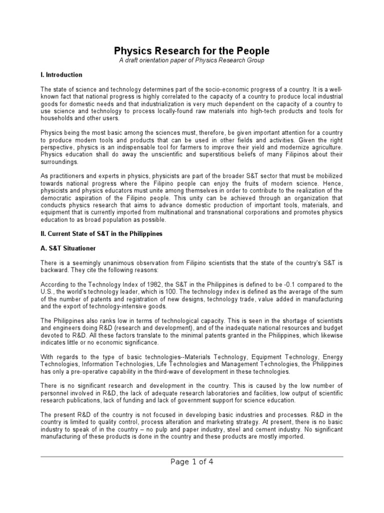 Science and Technology in The Philippines Past and Present | PDF ...