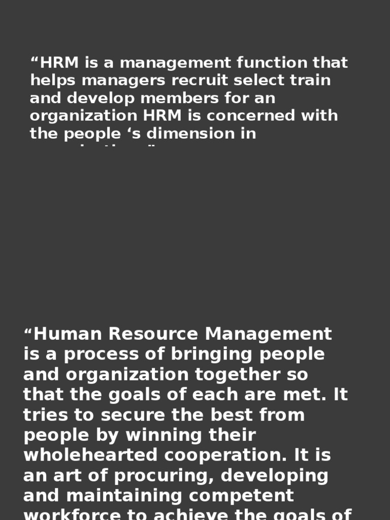 HR Objectives | PDF | Human Resource Management | Human Resources