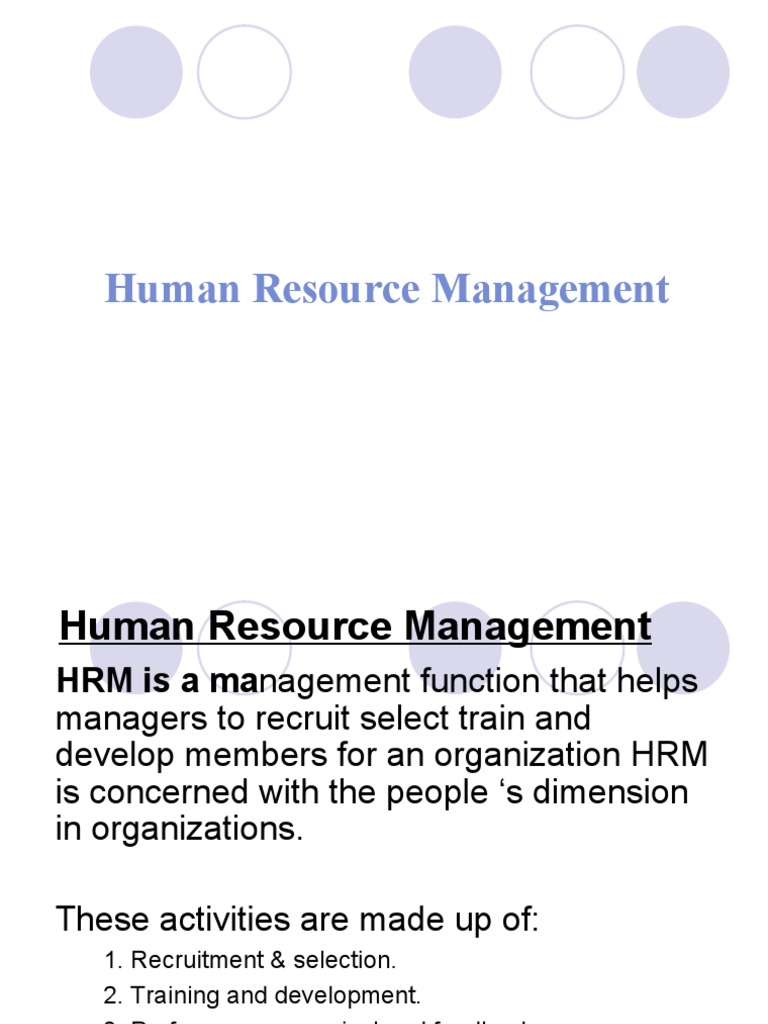 Human Resource Management | PDF | Performance Appraisal | Human ...