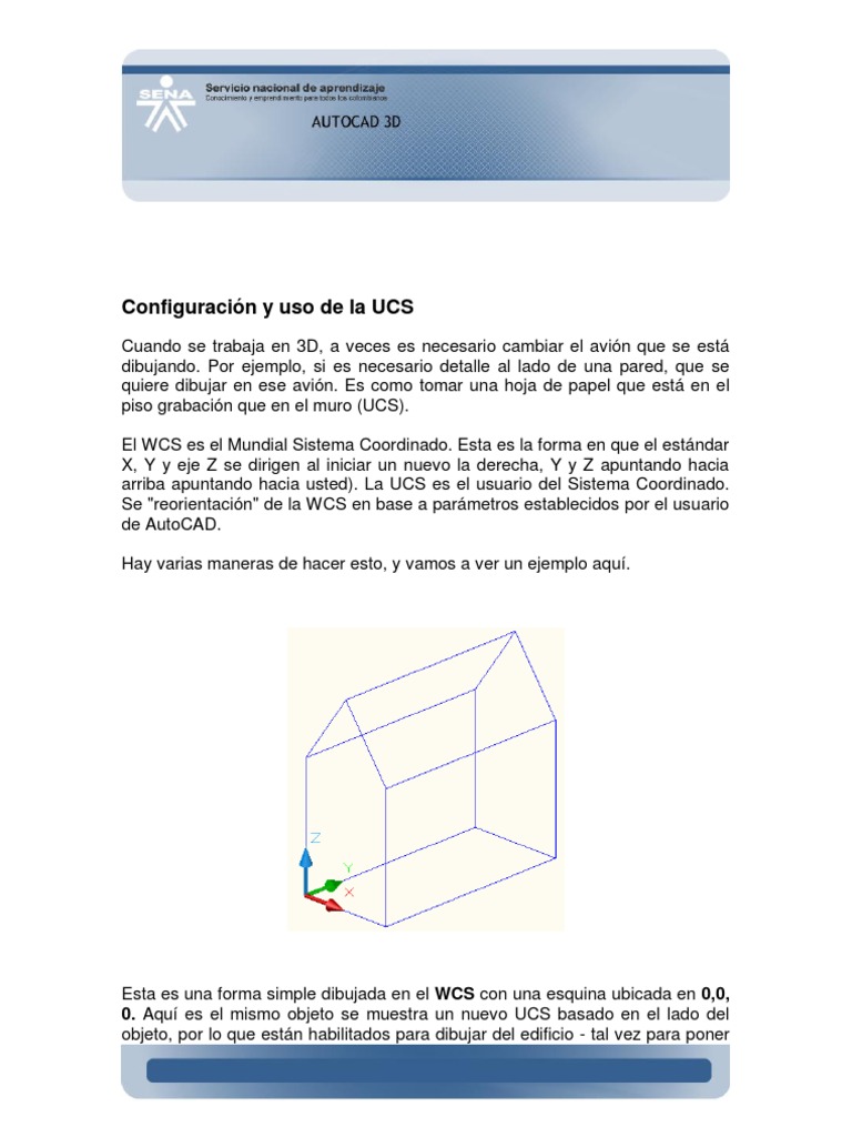 Cambio de La WCS A La Ucs PDF | PDF | Sistema de coordenadas ...