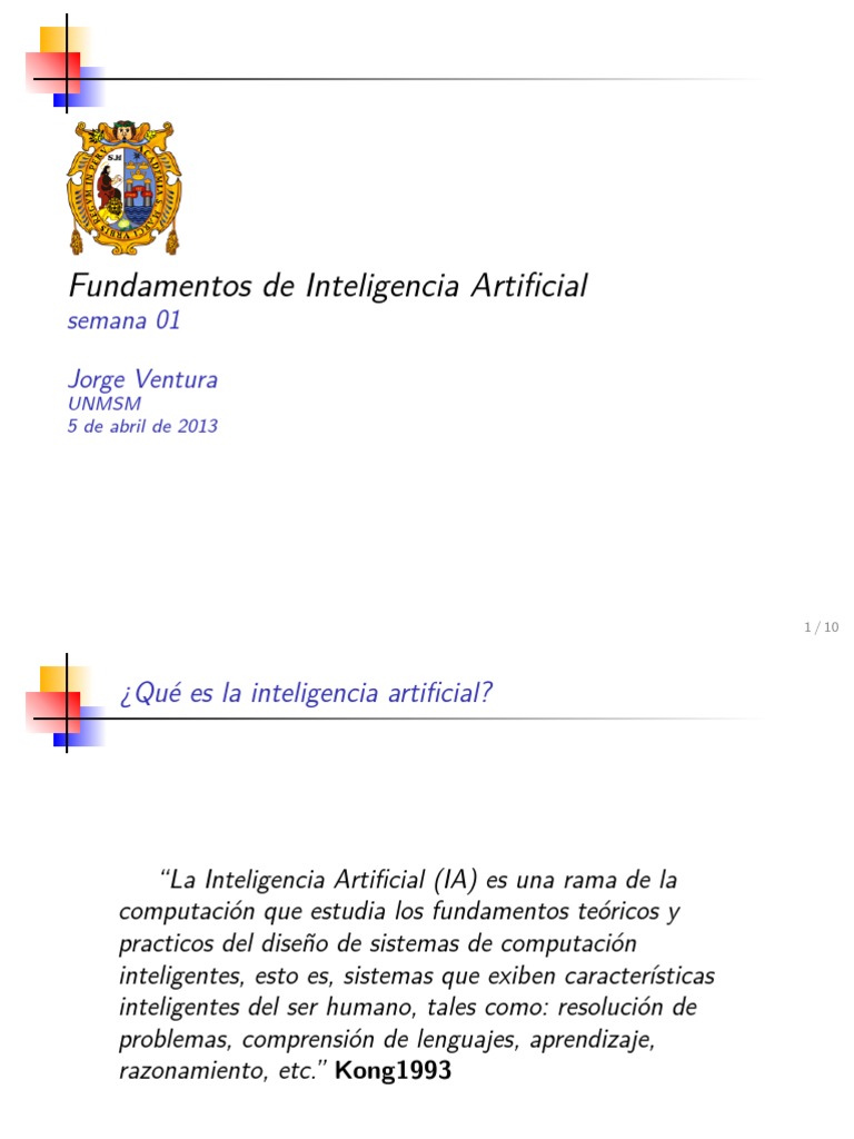 Fundamentos de La Inteligencia Artificial | PDF | Inteligencia ...