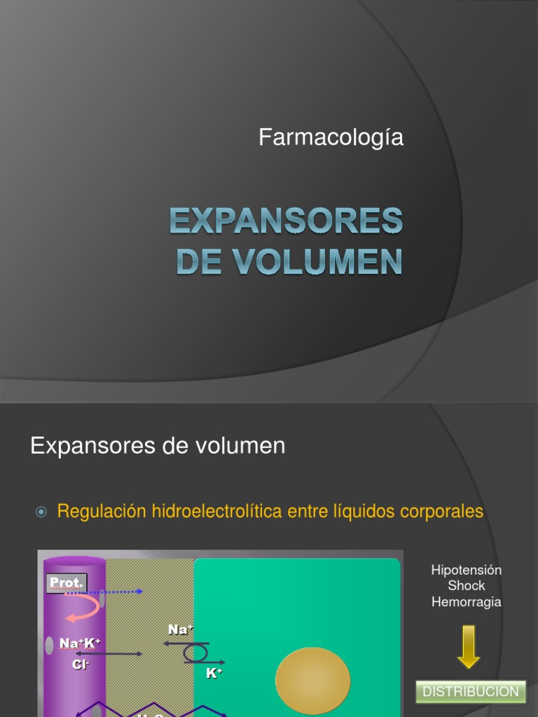 Expansores de Volumen en Farmacología | PDF | Edema | Fisiología