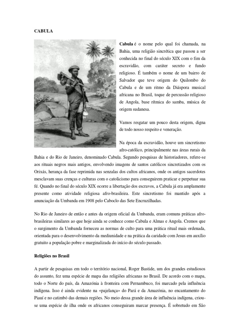 Cabula | PDF | Escravidão | Espiritismo