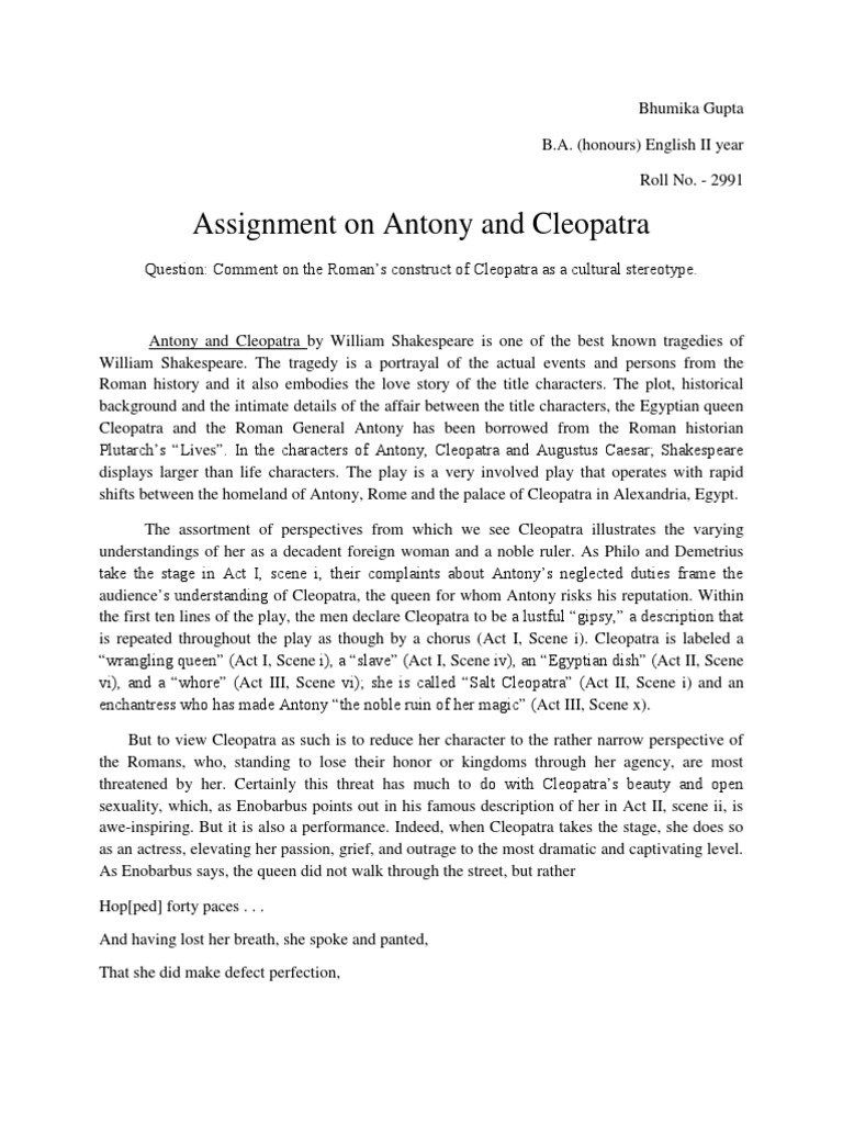 Cleopatra: Roman Perceptions and Power | PDF | Cleopatra | Mark Antony