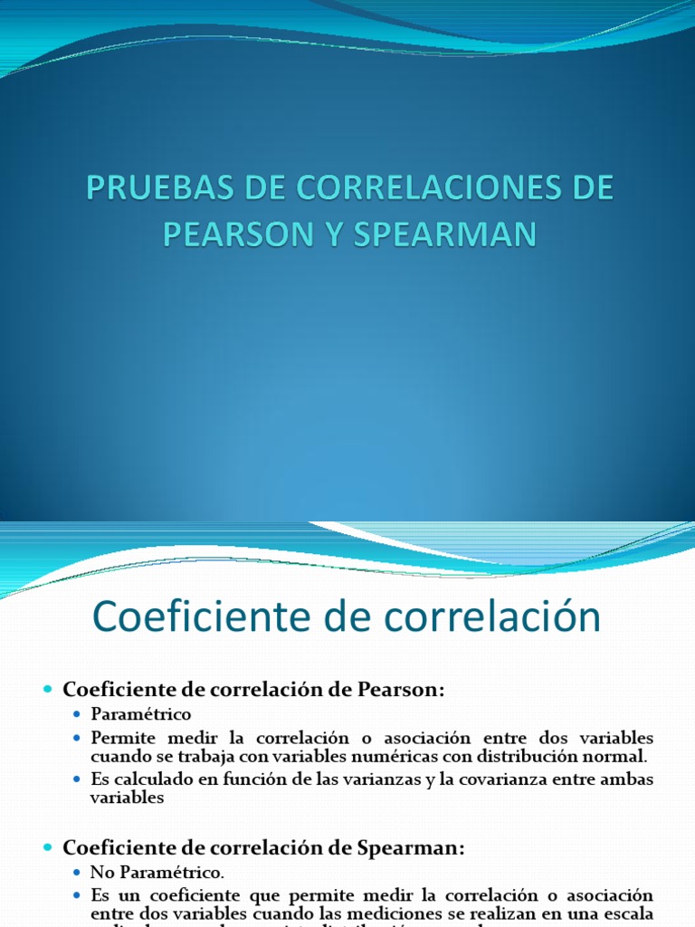 COEFICIENTE DE CORRELACIÓN DE PEARSON Y SPEARMAN - DR. ENRIQUE SIERRA | PDF | Spss | Correlación ...