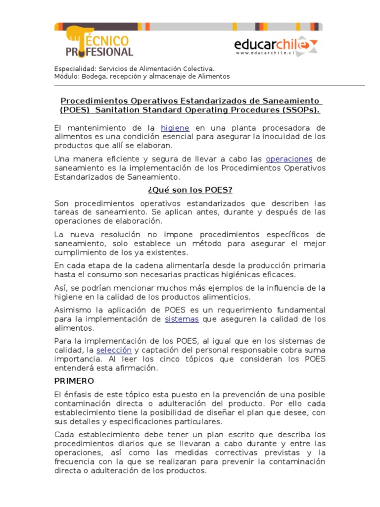 Sesion4 Procedimientos Operativos Estandarizados De Saneamiento