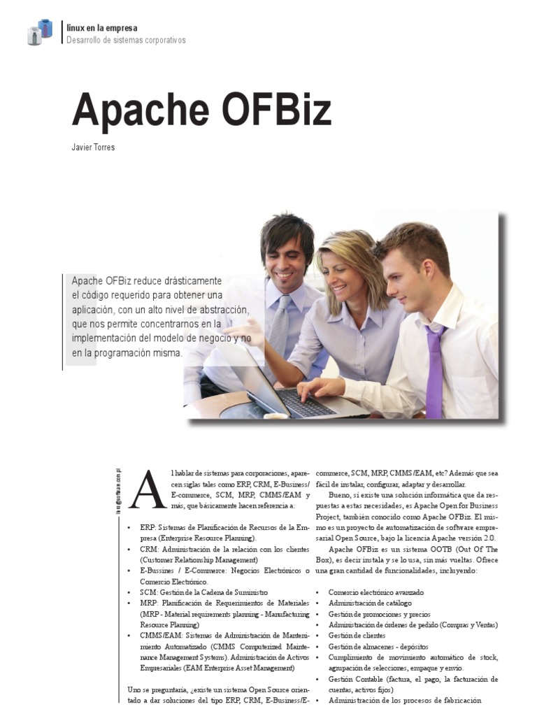Apache OFBiz | PDF | Planificación de recursos empresariales | Perl