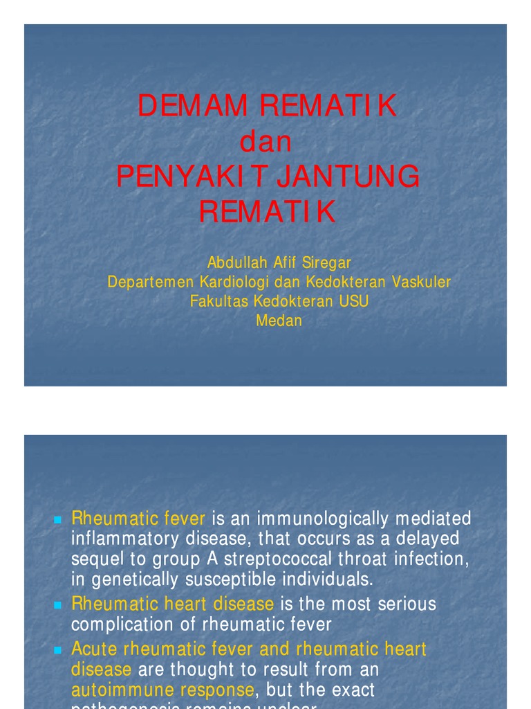 Cvs146 Slide Demam Rematik Dan Penyakit Jantung Rematik | PDF | Heart ...