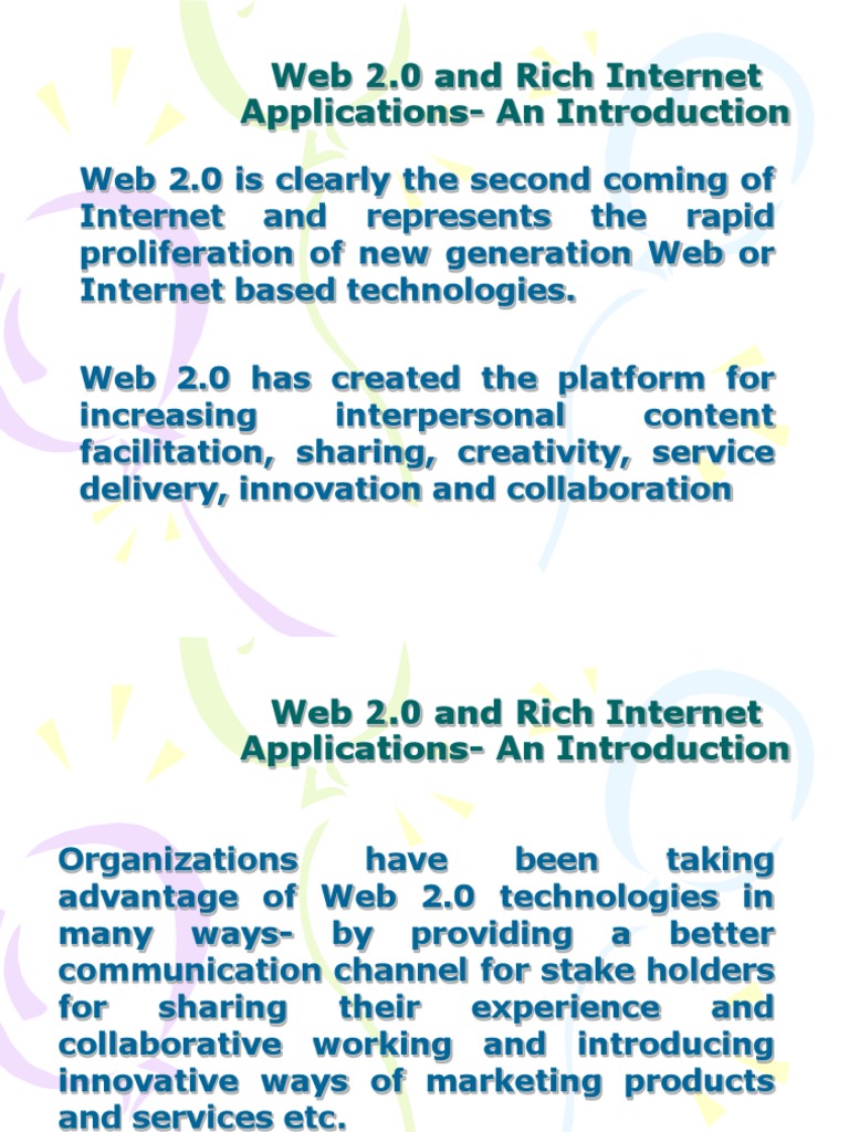 Web 2.0 and Rich Internet Applications-An Introduction | PDF | Web 2.0 ...